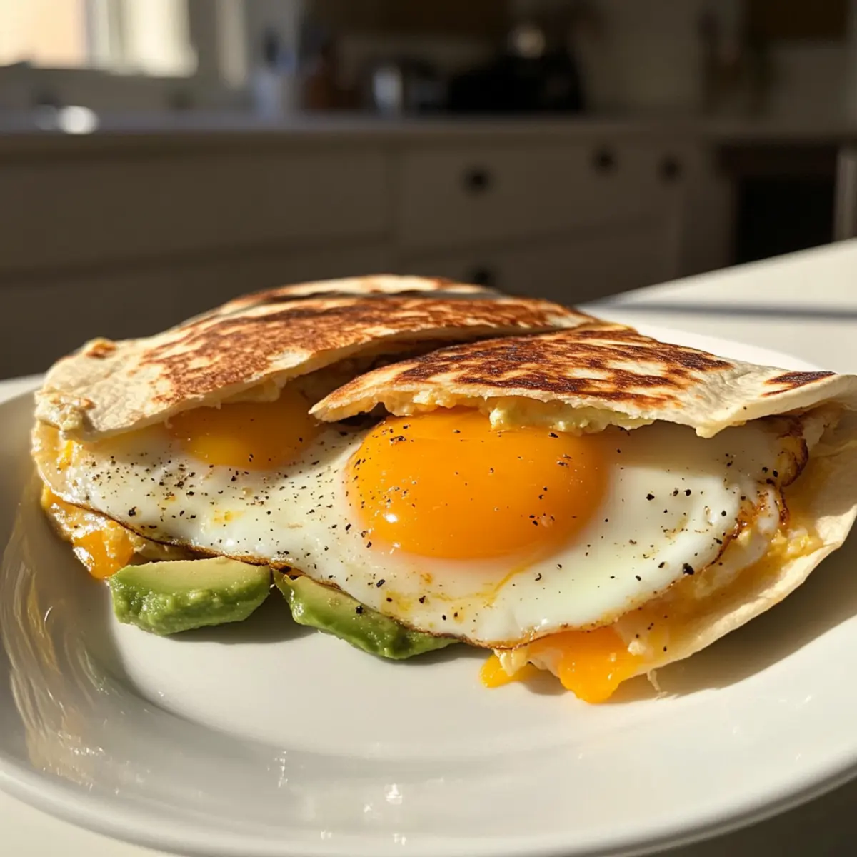 Irresistibly Cheesy Fried Egg Quesadilla for Breakfast Bliss