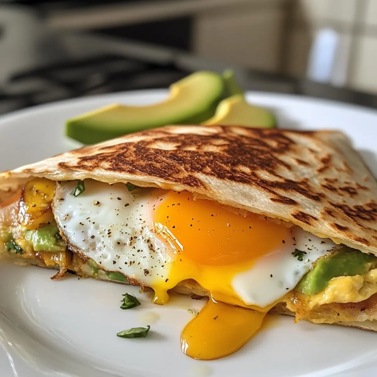 Irresistibly Cheesy Fried Egg Quesadilla for Breakfast Bliss
